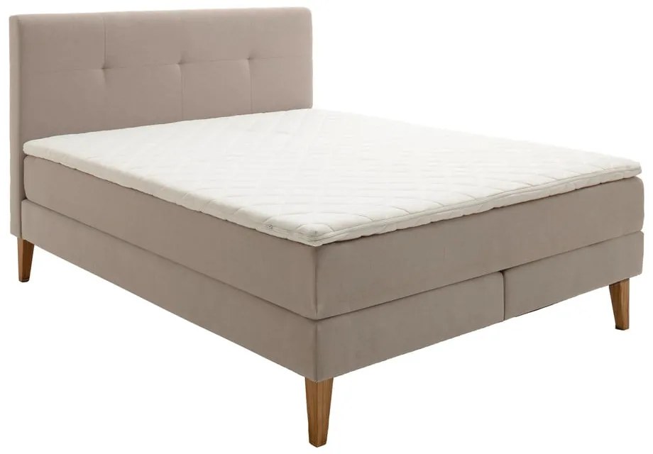 Béžová boxspring postel 160x200 cm Stockholm – Meise Möbel