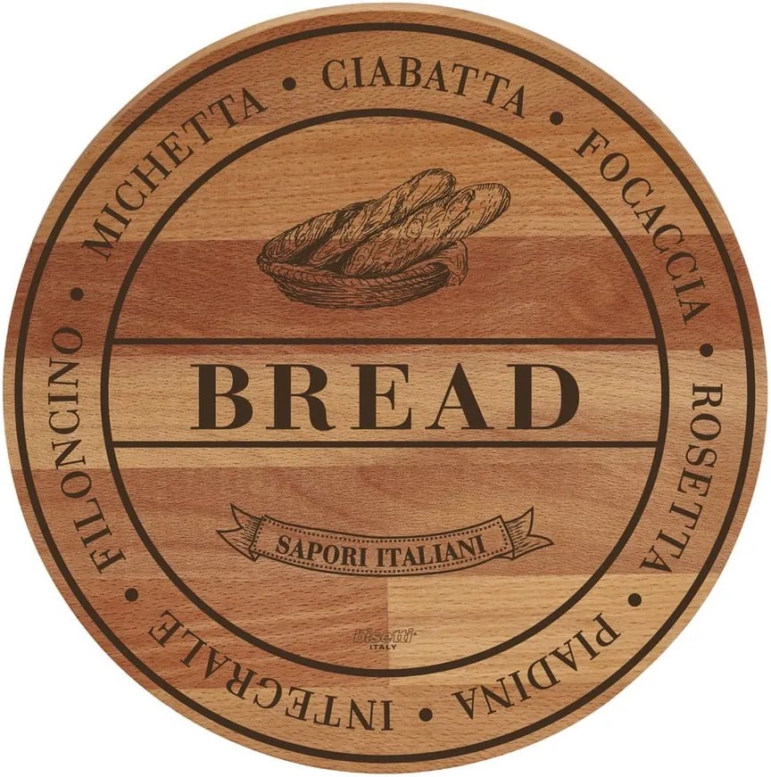 Prkénko z bukového dřeva Bisetti Broad Bread, ø 30 cm