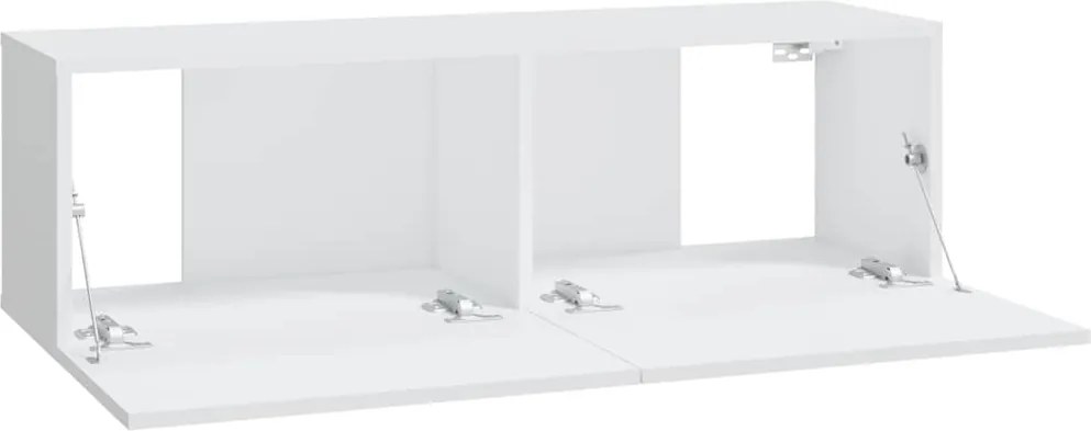 Nástěnné TV skříňky 4 ks bílé 100 x 30 x 30 cm 3114190