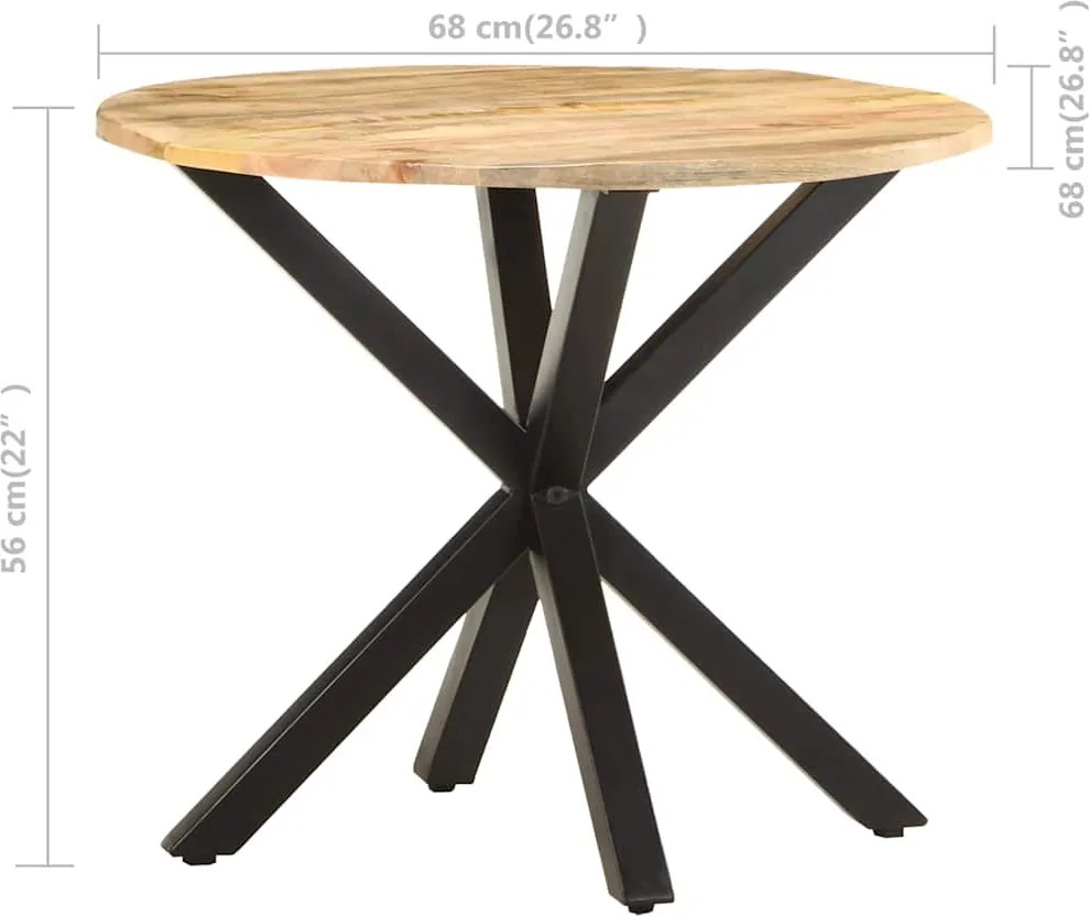 Odkládací stolek 68 x 68 x 56 masivní mangovníkové dřevo 320659
