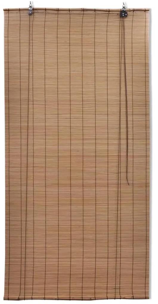 vidaXL Zatemňovací rolety z bambusu 2 ks hnědé 120 x 220 cm