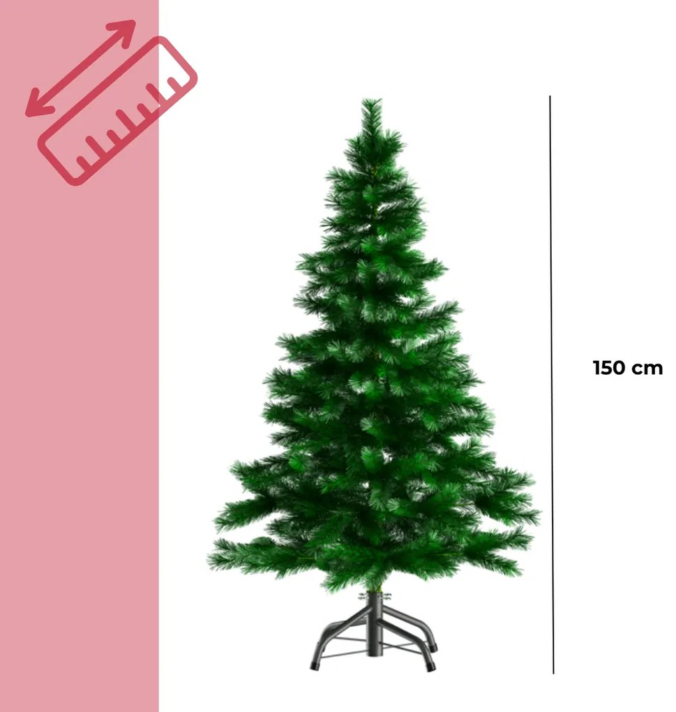 Umělý vánoční stromeček RUDOLPH, 150cm, zelená Casaria