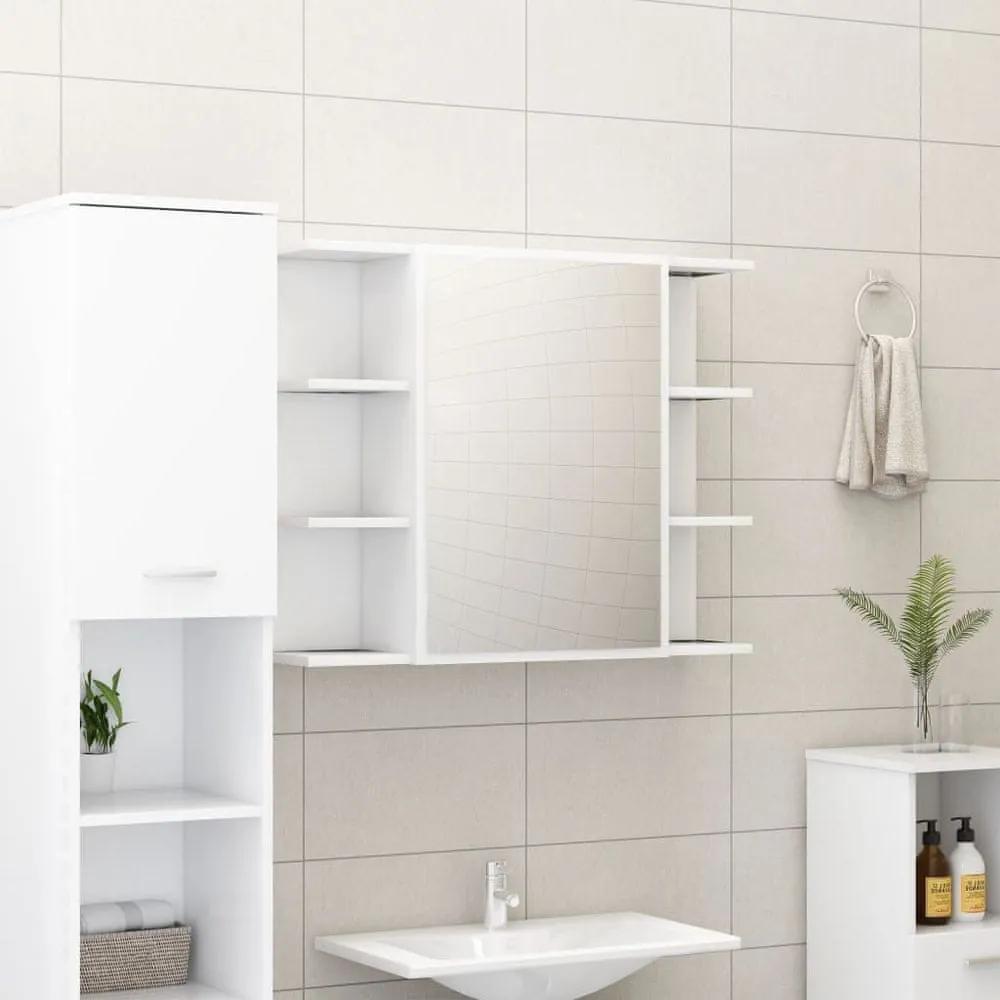 Petromila Koupelnová skříňka se zrcadlem bílá 80 x 20,5 x 64 dřevotříska