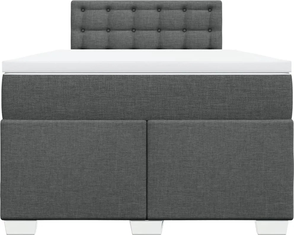 Box spring postel s matrací tmavě šedá 120x190 cm textil 3285842