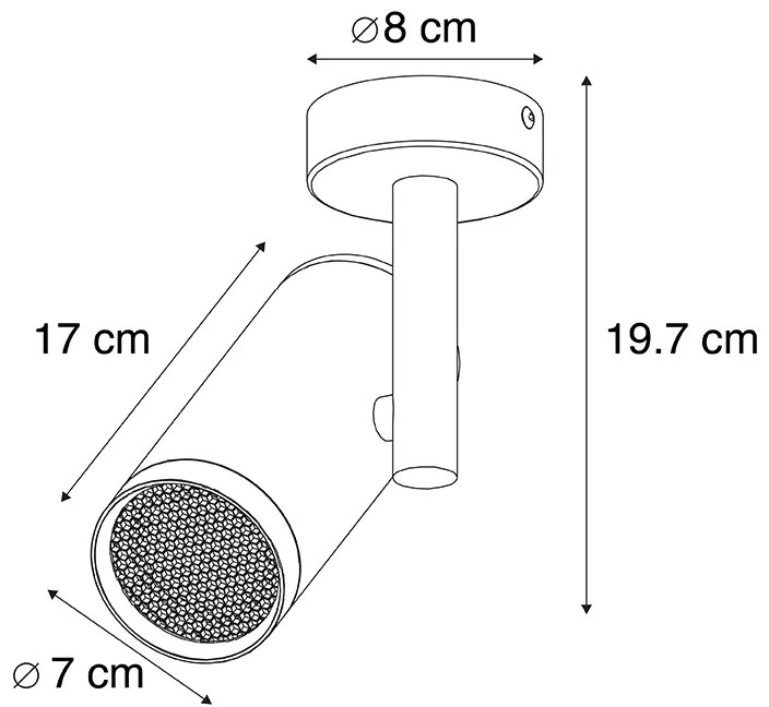 Designové bodové světlo černé - Scopio Honey