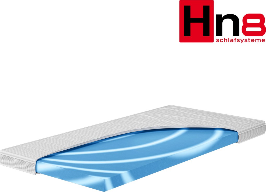 HN8 Schlafsysteme Gelový topper Klima s chladivým potahem a dvěma ložnými plochami (H2, 100 X 200 CM)
