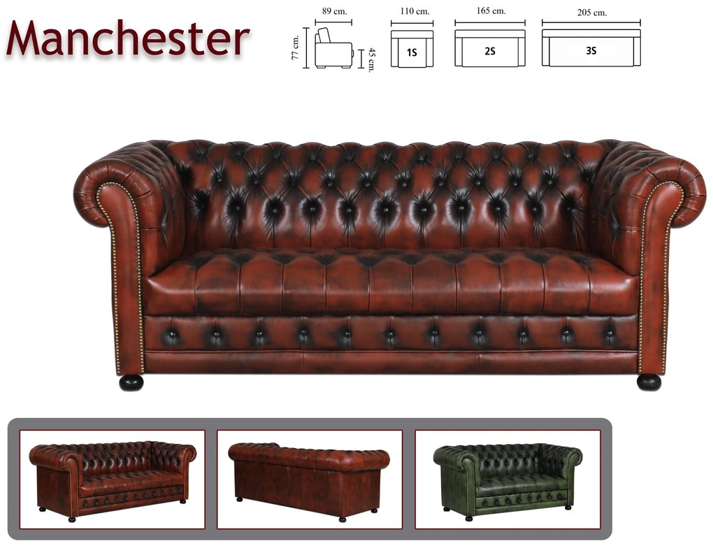 furniture-nabytek.cz - Sedačka Chesterfield dvoumístná