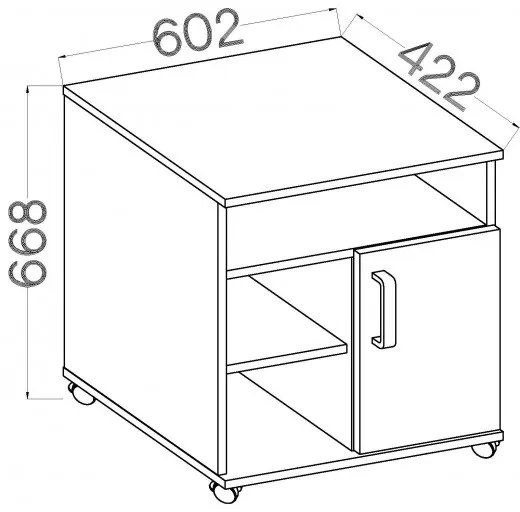 Falco Kontejner Matylda 230 světle šedá