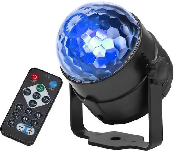 ISO LED MINI disko koule RGB s dálkovým ovládáním, 7056 5900