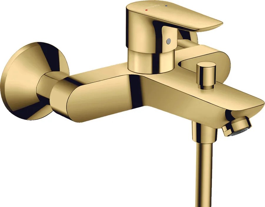 Hansgrohe Talis E, nástěnná páková vanová baterie, zlatá lesklá, 71740990