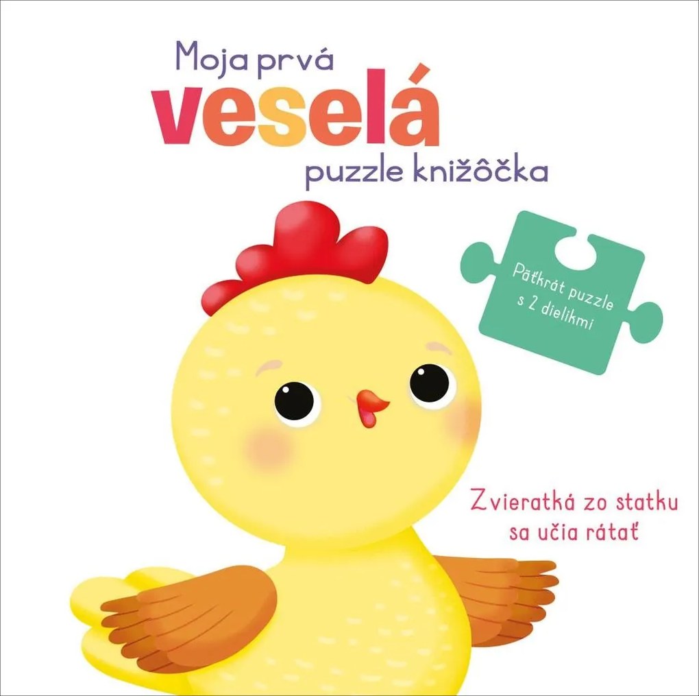 Puzzle moja prvá veselá puzzle knižôčka zvieratká zo statku sa učia rátať