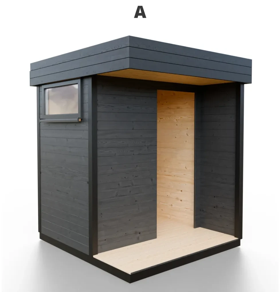 Modulární dřevěná sauna MODERN KUBE - PROFI na míru | BIANO