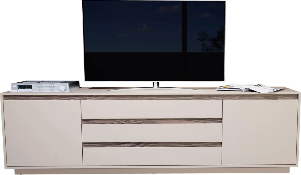 XXXLutz NÍZKÁ KOMODA, barvy ořechu, kašmírová, 220/64/45 cm Stylife - TV stolky & komody pod TV - 001937015516