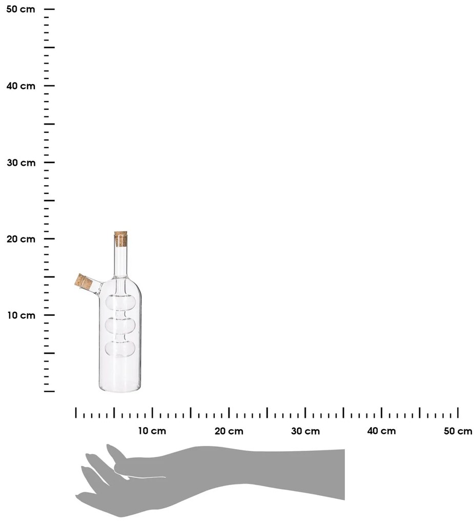 Skleněná karafa na olej a ocet Duo 220 ml/70 ml