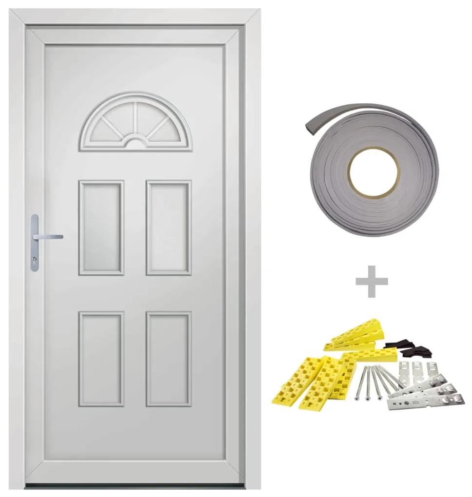 Vchodové dveře bílé 88 x 208 cm PVC,  3187912