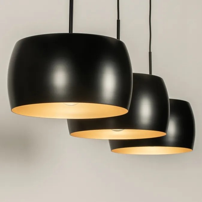 Závěsné designové svítidlo nad stůl Kitee III Black and Gold