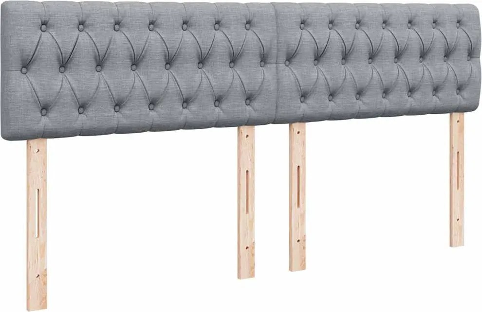 Box spring postel s matrací světle šedá 180 x 200 cm textil 3287542