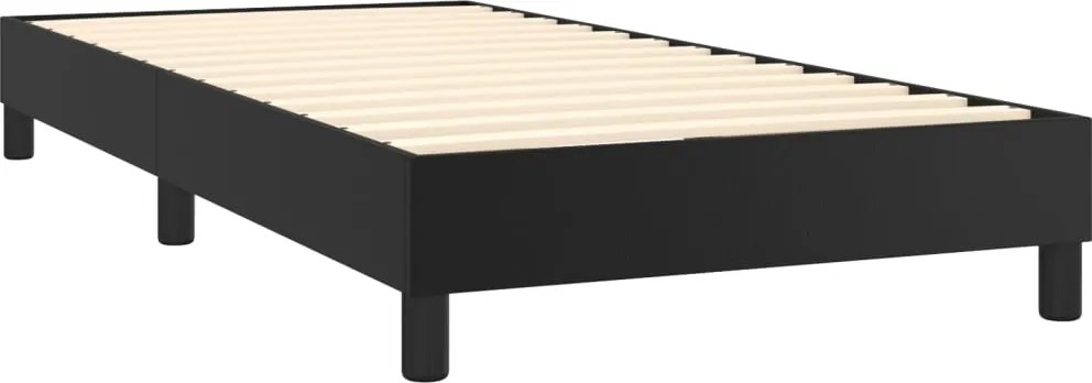 Box spring postel s matrací a LED černá 90x190 cm umělá kůže 3134195