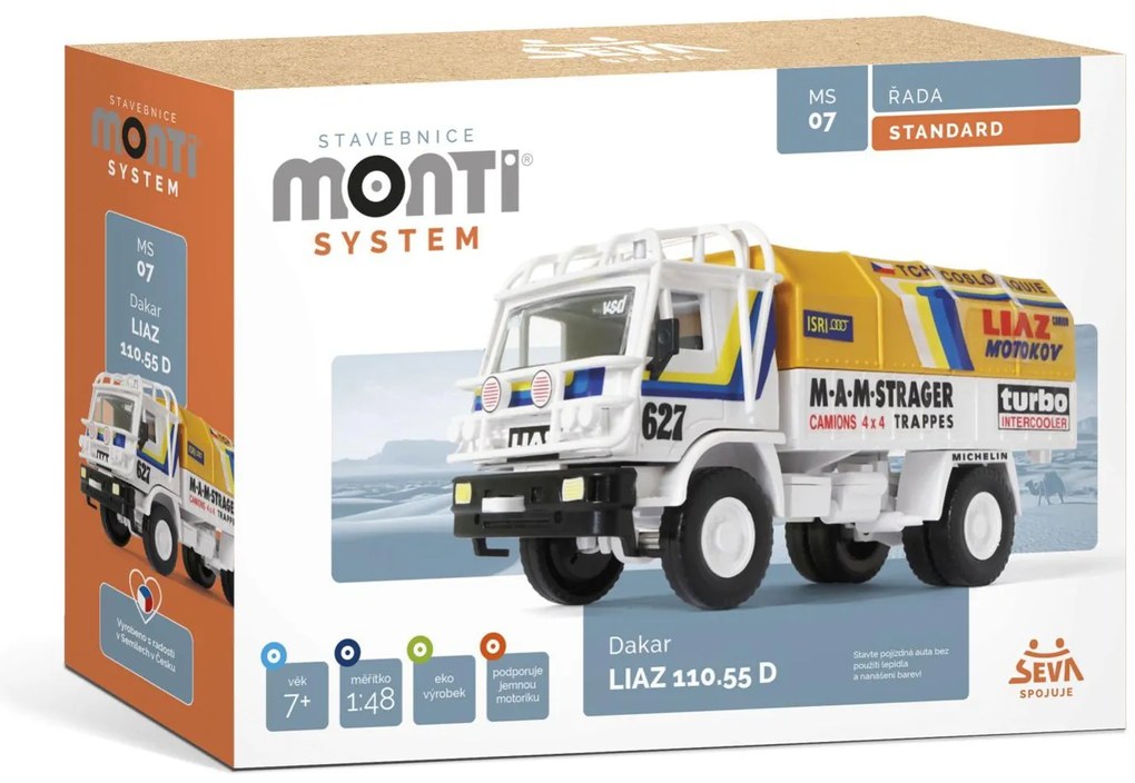 Stavebnice Monti System MS 07 Dakar Liaz 1:48 v krabici 22x15x6cm