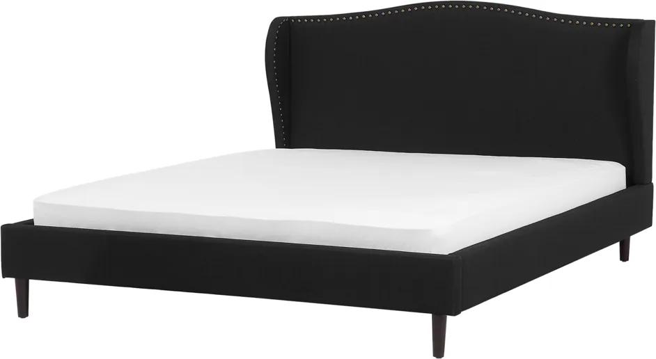 Čalouněná černá postel 180x200 cm - COLMAR