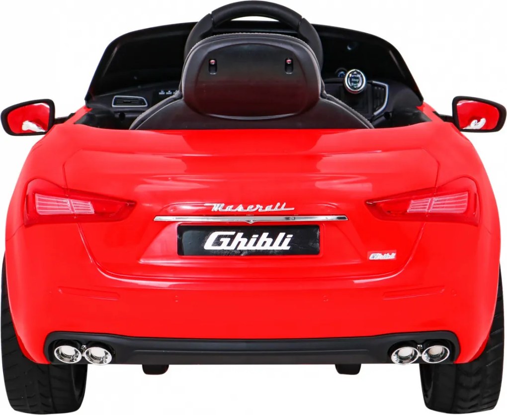 Ramiz Elektrické autíčko Maserati Ghibli na akumulátor červené + dálkové ovládání + pomalý start + EVA + MP3 USB + LED