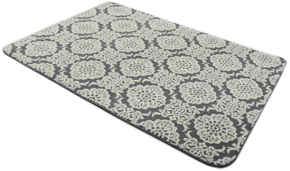 Tutumi Plyšový koberec 3D 140 x 200 cm - BOLONIA šedý