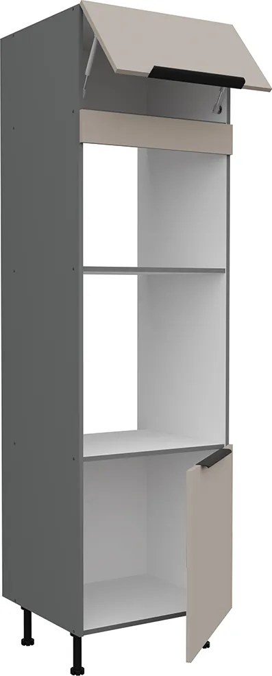 ARIA ta | vysoká skříňka 60 DPM-215 2F na vestavnou troubu a mikrovlnku | 60 cm | ANTI FINGERPRINT povrch | antracit/béžová