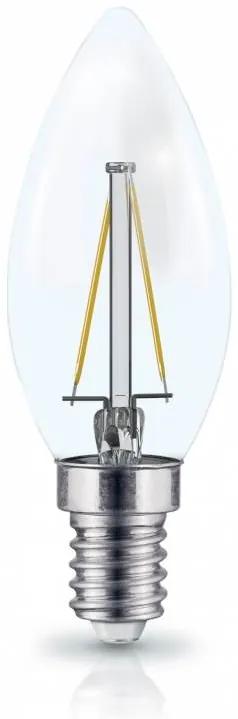 LED filamentová retro žárovka, E14, Candle, 4W, teplá bílá Eta ETAC37W4WWF