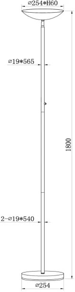 Lucide 19791/20/30 - LED Stmívatelná stojací lampa ZENITH LED/20W/230V černá