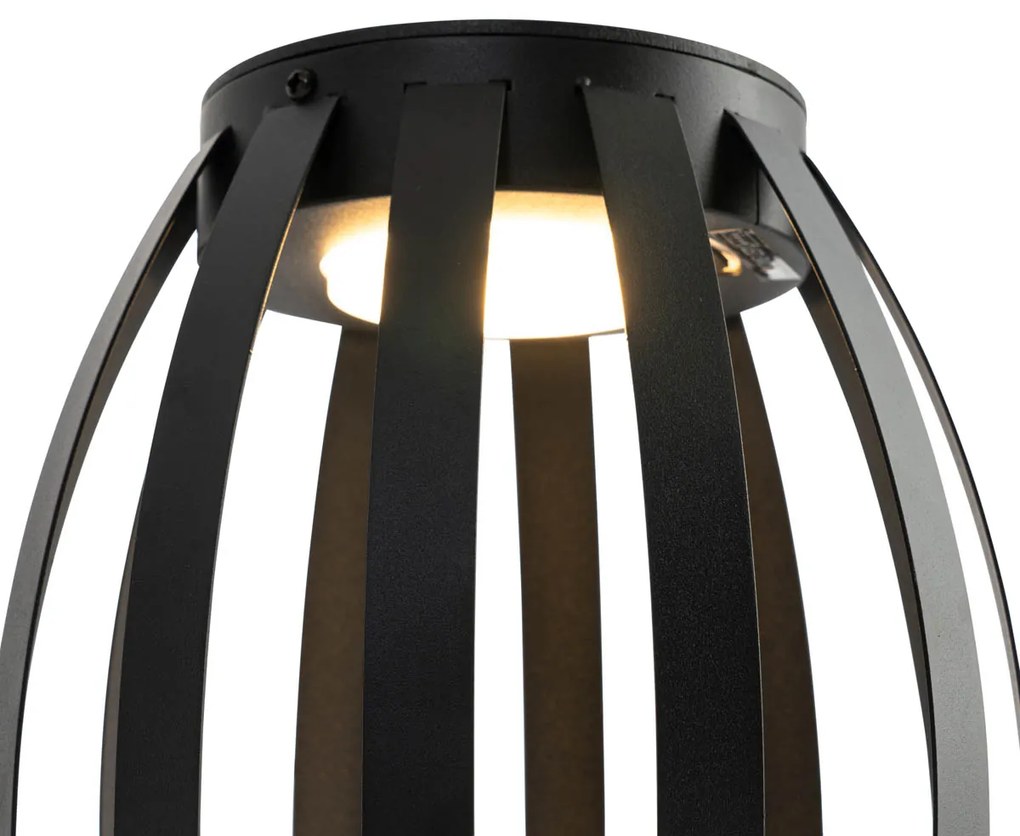 Sada 2 venkovních stolních lamp černých 3-stupňový stmívač solární & dobíjecí - Sheldon