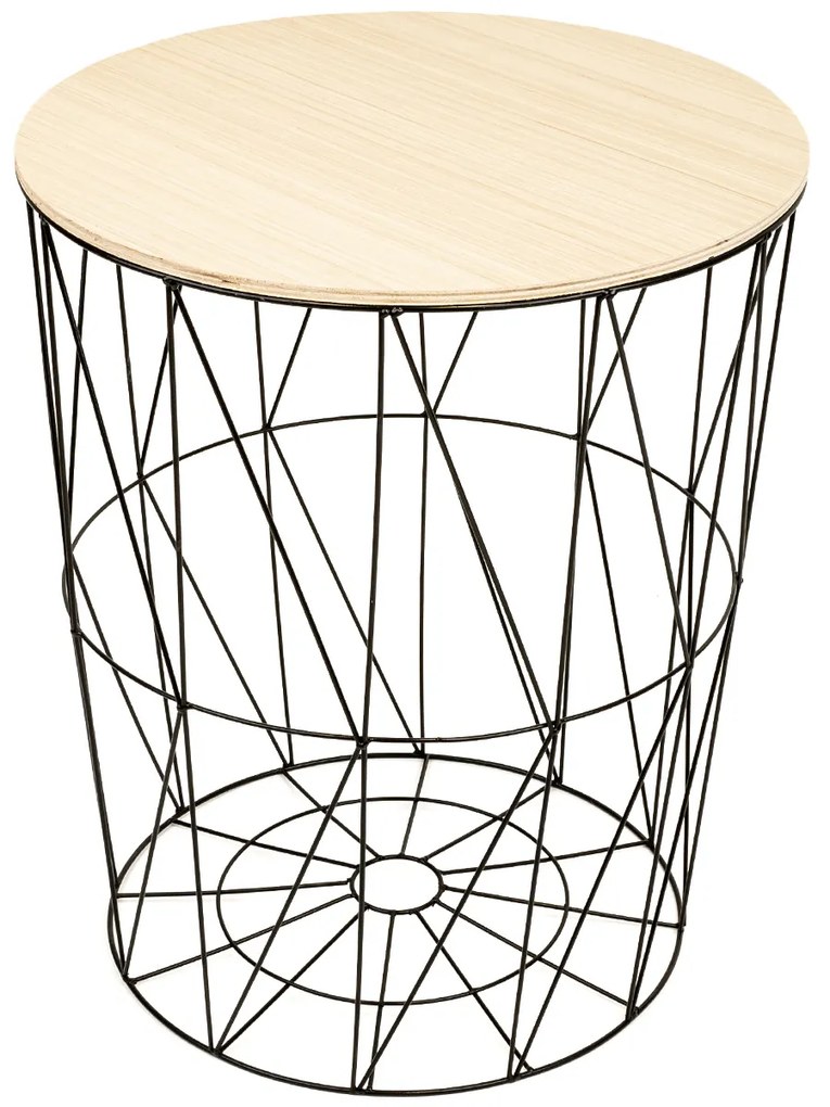Odkládací stolek Lucan černá, 57 cm