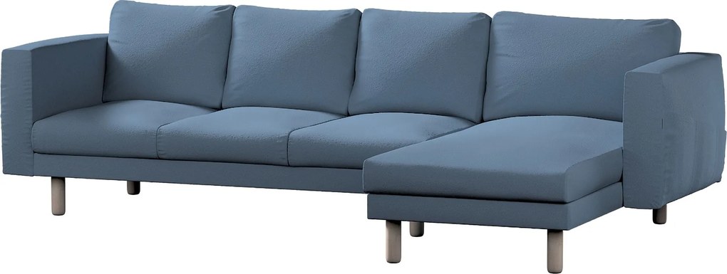 Potah na pohovku IKEA Norsborg 4-místná se šezlongem barva modrá látka pletený vzor