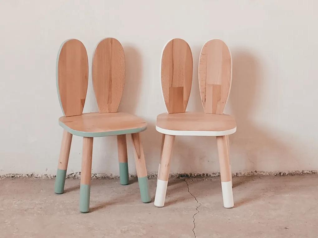 Dřevěná židlička - KRÁLÍČEK Novinka Barva židličky: Béžová, Výška sezení: STANDARD (30 cm)