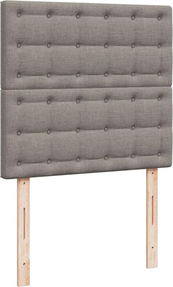 Box spring postel s matrací taupe 80x200 cm textil 3291125