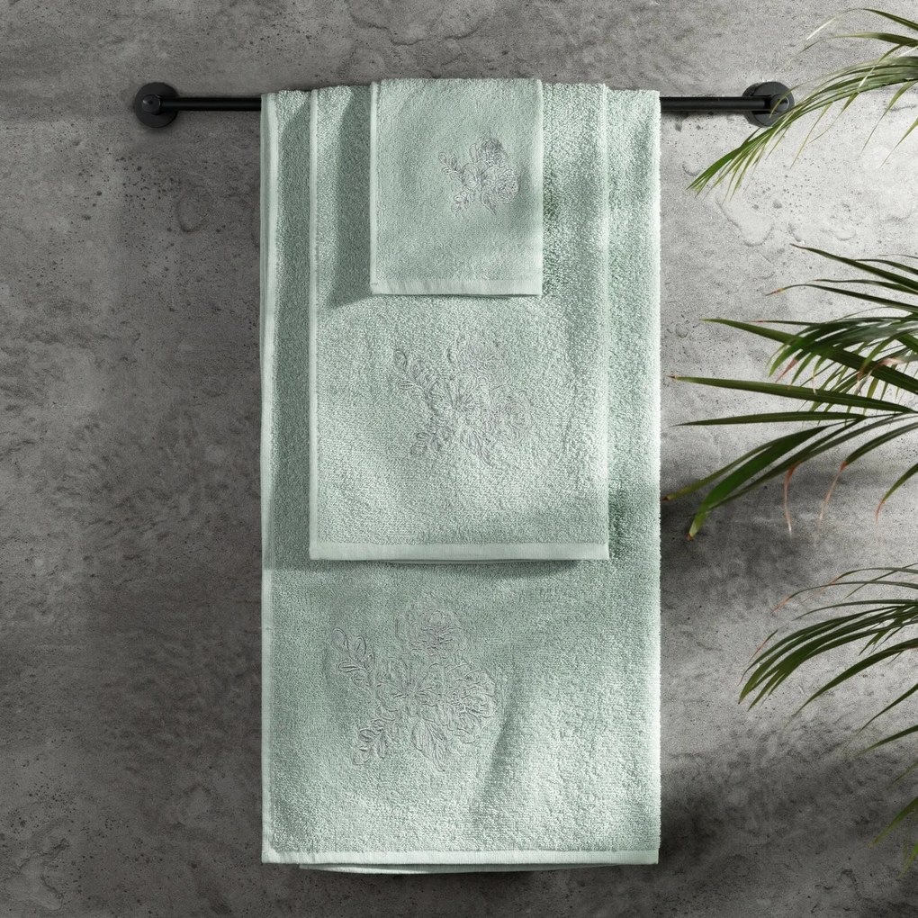 FROTÉ RUČNÍK MELANI SADA 1KS 30X50CM, 1KS 50X90CM, 1KS 70X140CM TMAVĚMĚTOVÁ