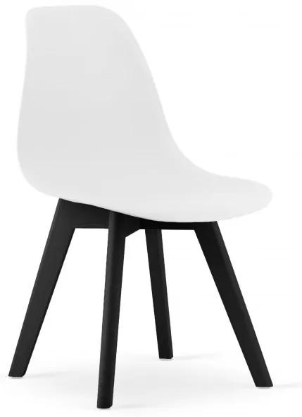 Set jídelních židlí KITO bílé (černé nohy) 4ks
