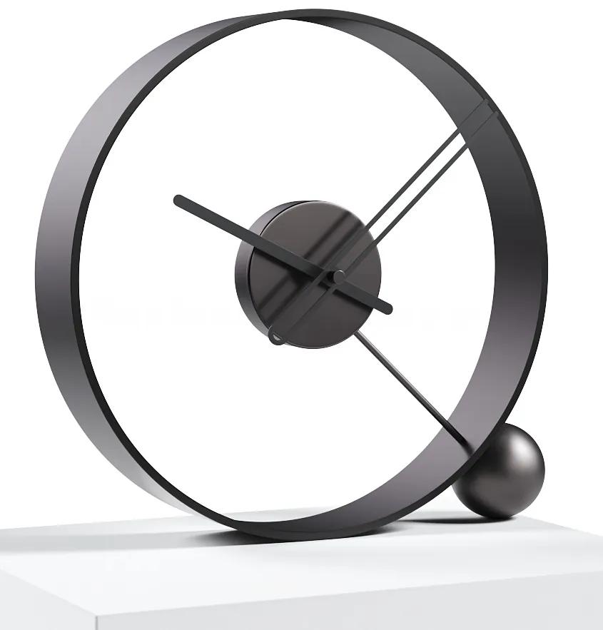 Designové stolní hodiny Endless lacquered black/black 32cm