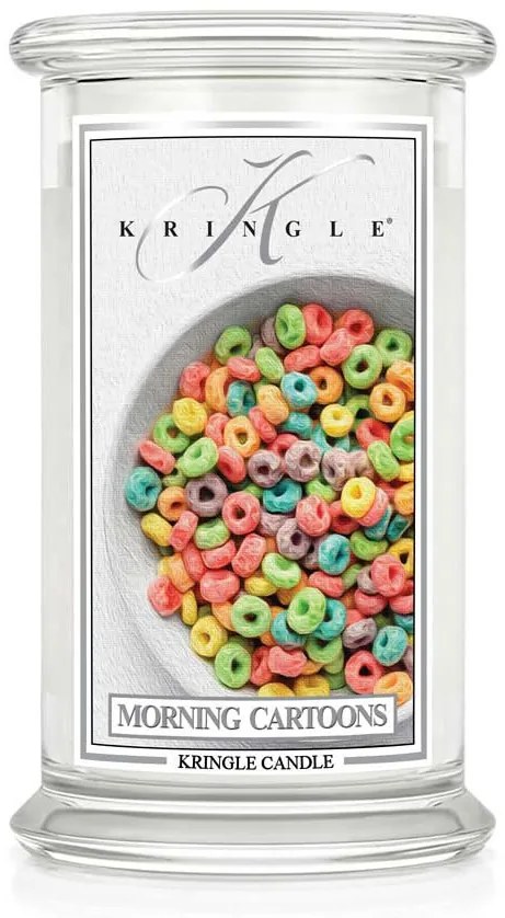 Kringle Candle svíčka Morning Cartoons (sójový vosk), 623 g