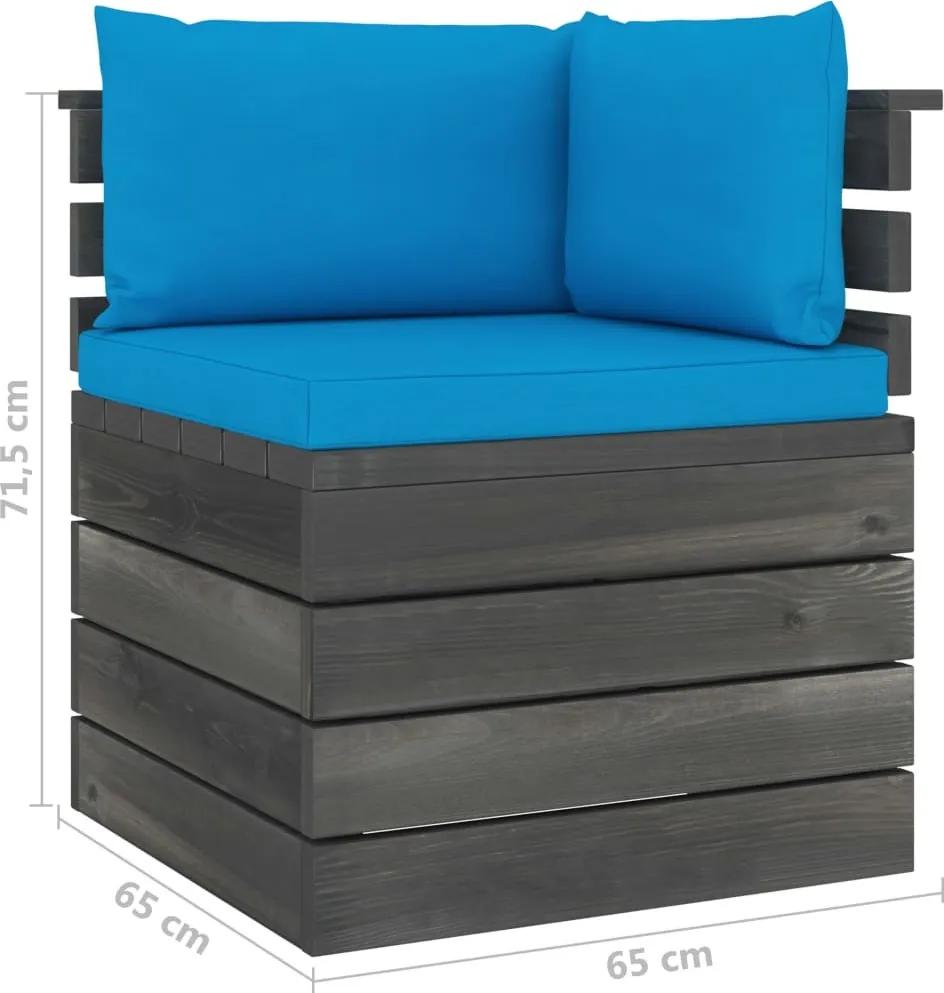 vidaXL 6dílná zahradní sedací souprava z palet + podušky borové dřevo [3061931] Barva: krémová