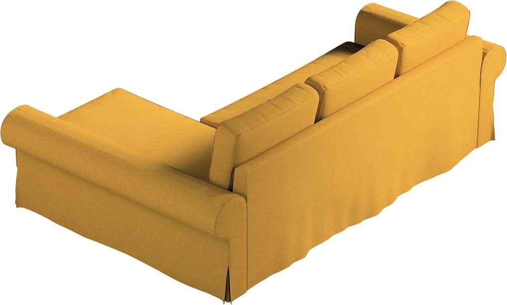 Potah na pohovku IKEA Backabro rozkládací se šezlongem barva žlutá látka pletený vzor