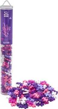 PLUS-PLUS Stavebnice Glitter Mix / 100 dílků / Tuba