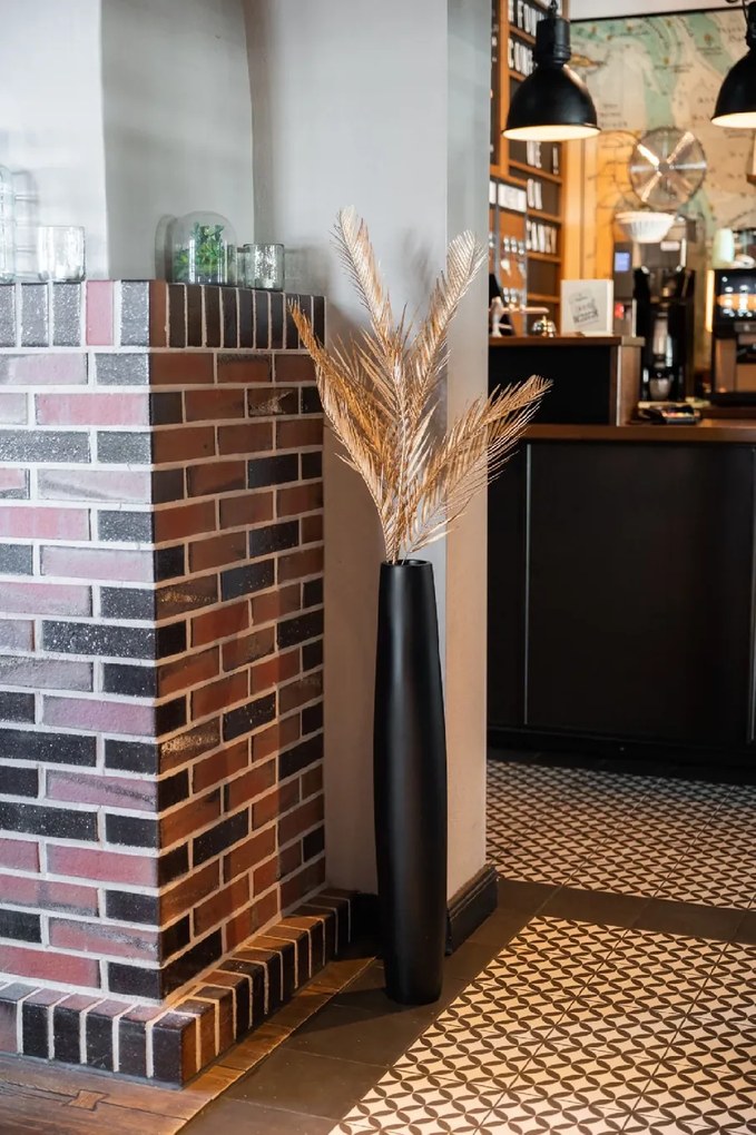 Vysoká váza ISONDRA, sklolaminát, výška 80 cm, černá