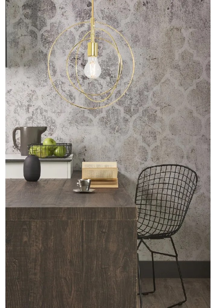 Toolight - závěsná lampa E27 APP286-1CP, zlatá, OSW-08404