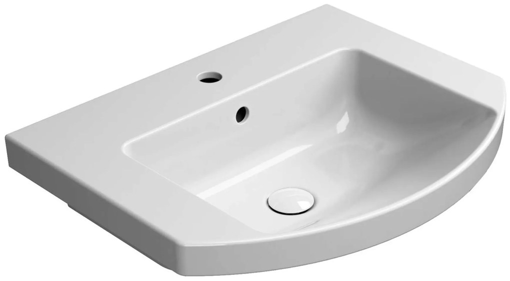 Sapho GSI Norm - Umyvadlo 60x49 cm, s přepadem, otvor pro baterii, ExtraGlaze, bílá 8645111