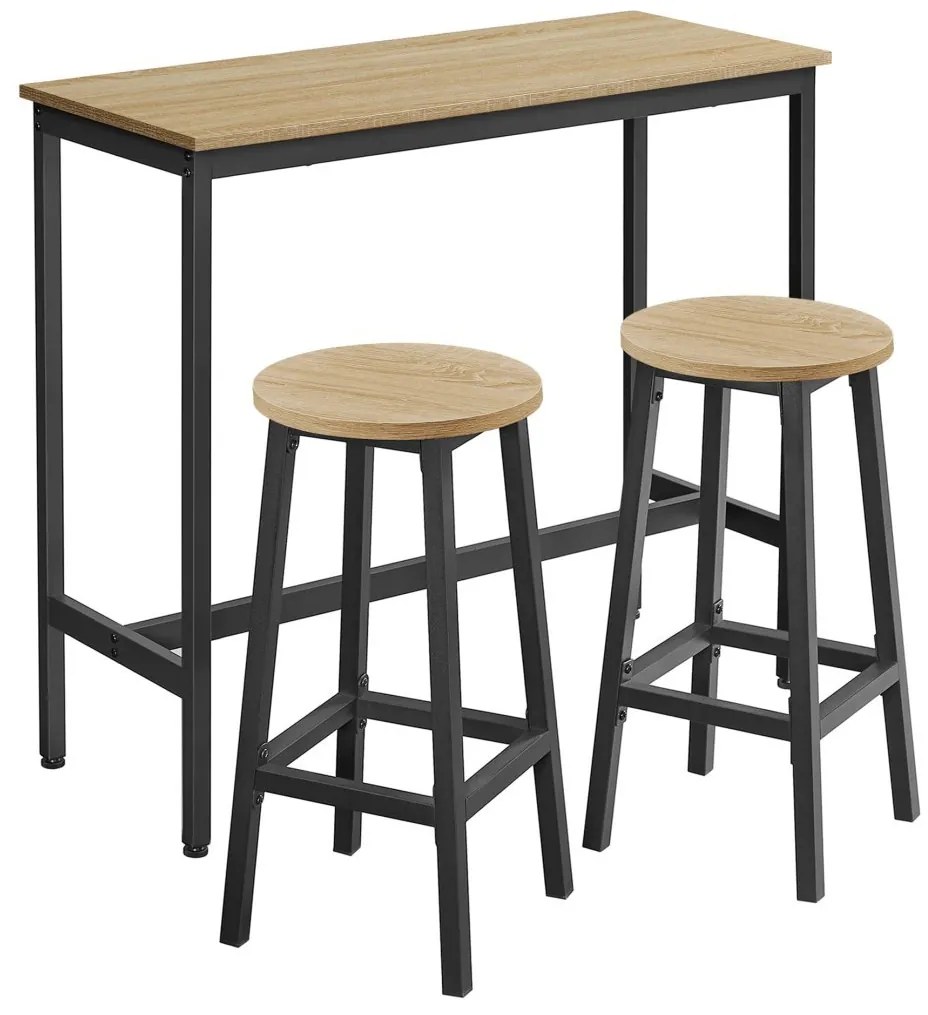 Jídelní set 1+2, barový stůl 100x40 cm a barové židle TAYLOR SONOMA