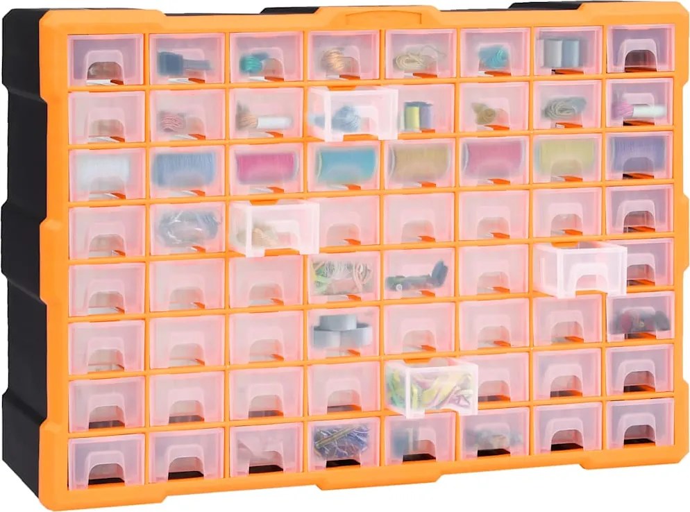 Organizér se 64 zásuvkami 52 x 16 x 37,5 cm 147579