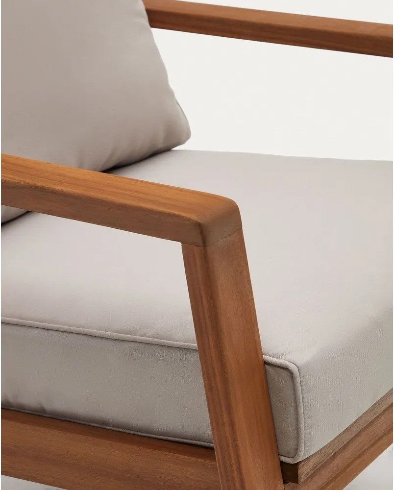 Béžový/v tmavě přírodní barvě zahradní lounge set z masivu akácie pro 4 Frares – Kave Home