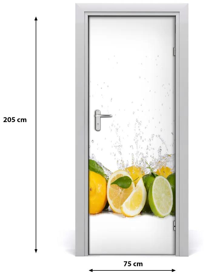 Fototapeta na dveře do domu samolepící citrusy 75x205 cm