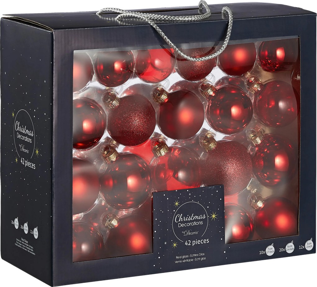 XXXLutz SADA VÁNOČNÍCH KOULÍ 42dílné X-Mas - Vánoční ozdoby - 003754190205