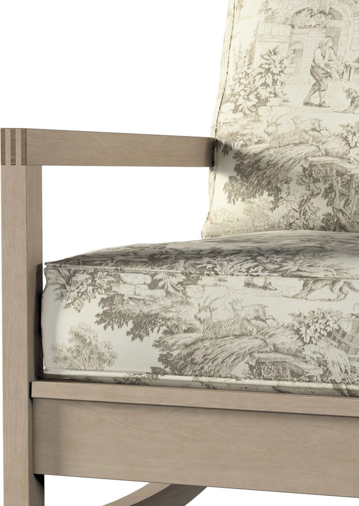 Potah na křeslo IKEA Lillberg barva hnědá látka vzorované